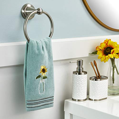 SKL Home by Saturday Knight Ltd. Sunflower in Jar Hand Towel (2-Pack), Aqua