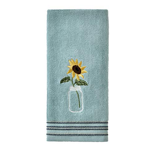 SKL Home by Saturday Knight Ltd. Sunflower in Jar Hand Towel (2-Pack), Aqua