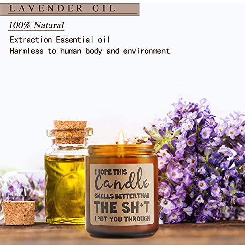 Aromaflare Scented Candles Best Friend Funny Mother Father's Day Gifts for Women Personalized Birthday Gift for Sisters Bestie Unique Christmas Presents for Female (Brown c)