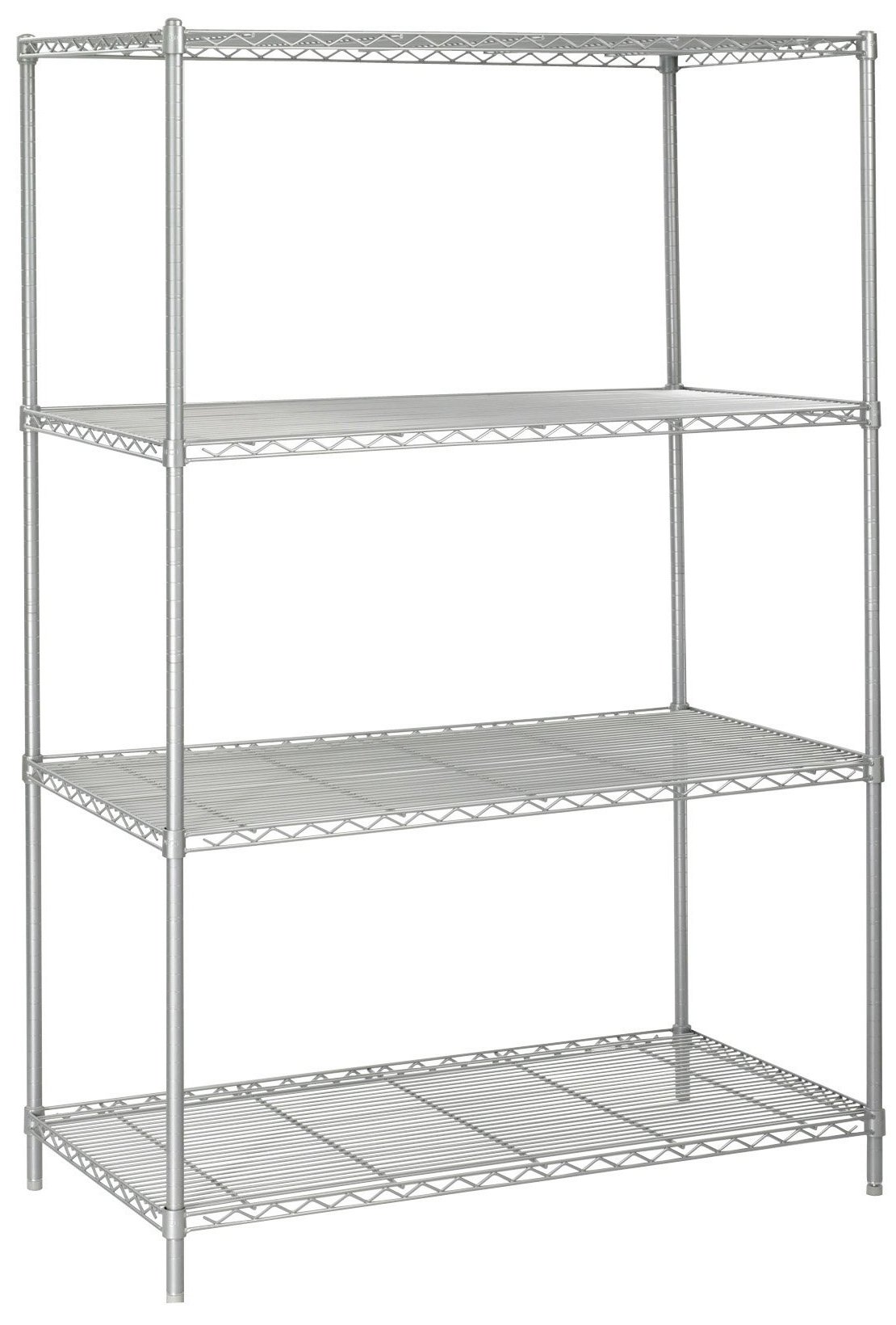 Safco Industrial Wire Shelving- Office, Home Office, Garage Use, Metallic Gray, 48" x 24"