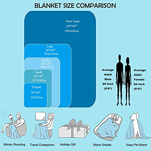 RICKYOUNG Baseball Style Flannel Lightweight Blankets Quilt Plush Fleece Soft Bedding Throw Blanket for Couch and Bed 80"x60" for Adult