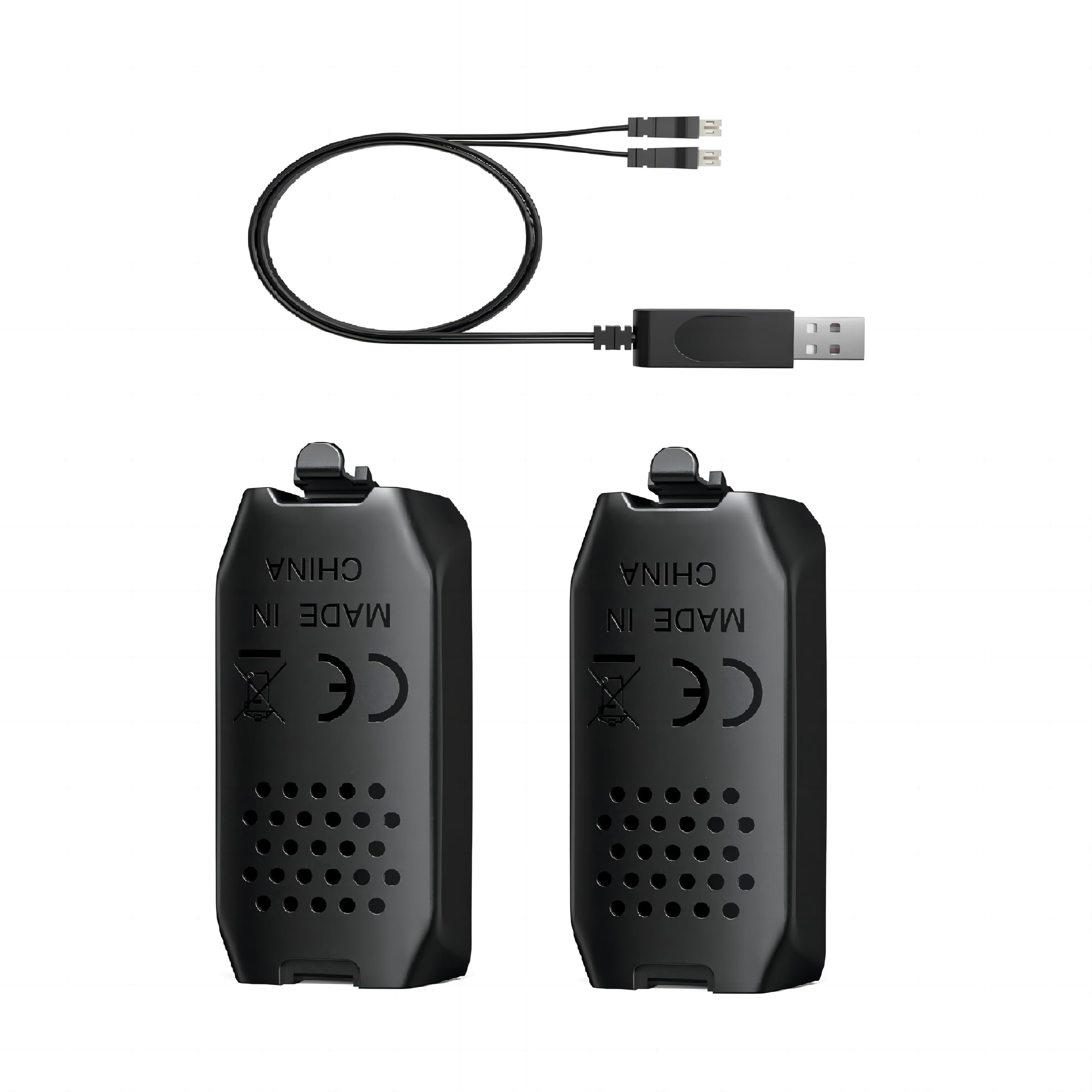 TOMZON Original USB Charging Cable Pack of 1 and 2 Batteries of A23 LED Mini Drone