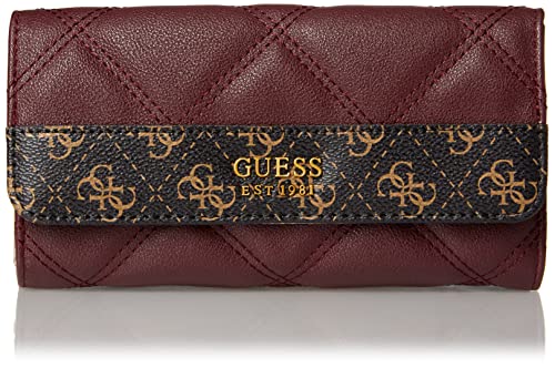 GUESS womens Katey Multi Clutch Wallet, Burgundy Multi, One size US