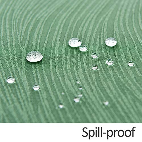 maxmill Jacquard Table Cloth Swirl Pattern Spillproof Wrinkle Resistant Oil Proof Heavy Weight Soft Tablecloth for Kitchen Dinning Tabletop Outdoor Picnic Rectangle 52 x 70 Inch Sage Green