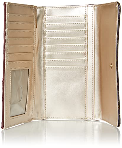 GUESS womens Katey Multi Clutch Wallet, Burgundy Multi, One size US