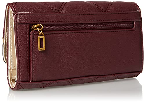 GUESS womens Katey Multi Clutch Wallet, Burgundy Multi, One size US