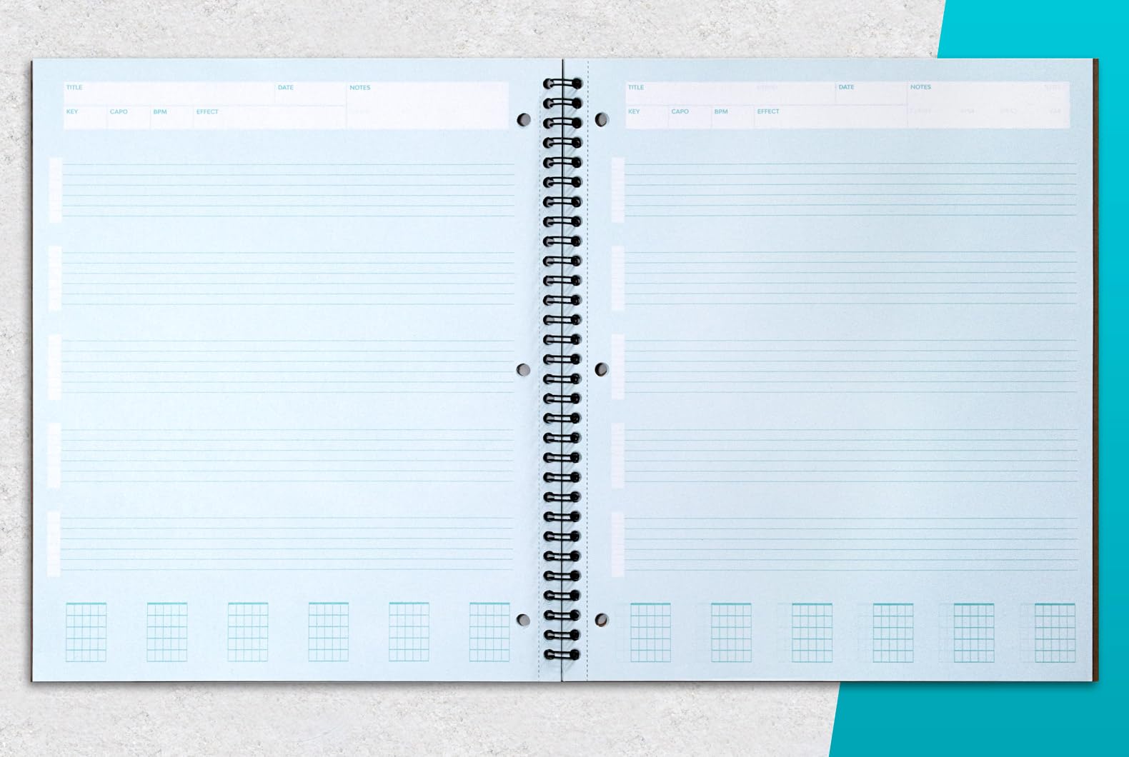 KOALA TOOLS | Guitar Tablature - Guitar Tab Notebook (3 Pack) | 8.5" x 9.75" 60pp. - Blank Paper, Sheets for Music Chord Notation