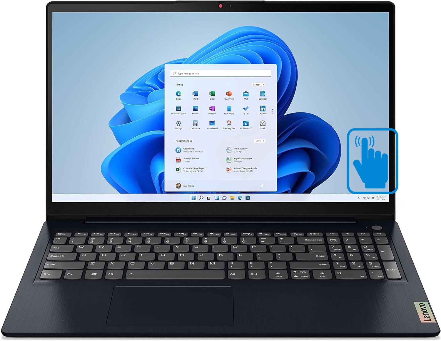 Lenovo IdeaPad 3 15.6" Touchscreen IPS FHD Abyss Blue Laptop (Intel i5-1235U, 12GB RAM, 2TB PCIe SSD, Intel Iris Xe, Backlit KYB, FP, WiFi 6, BT 5.2, Webcam, Win 11 Pro) w/Dockztorm Hub