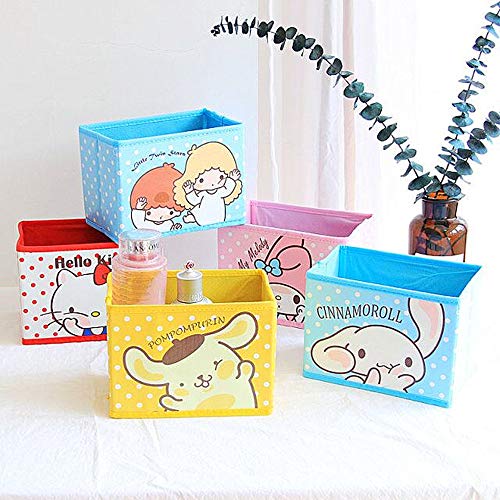 Kerr's Choice Collapsible Storage Bin Yellow Foldable Baskets | Kawaii Office Desk Room Decoration Cute Room Decor