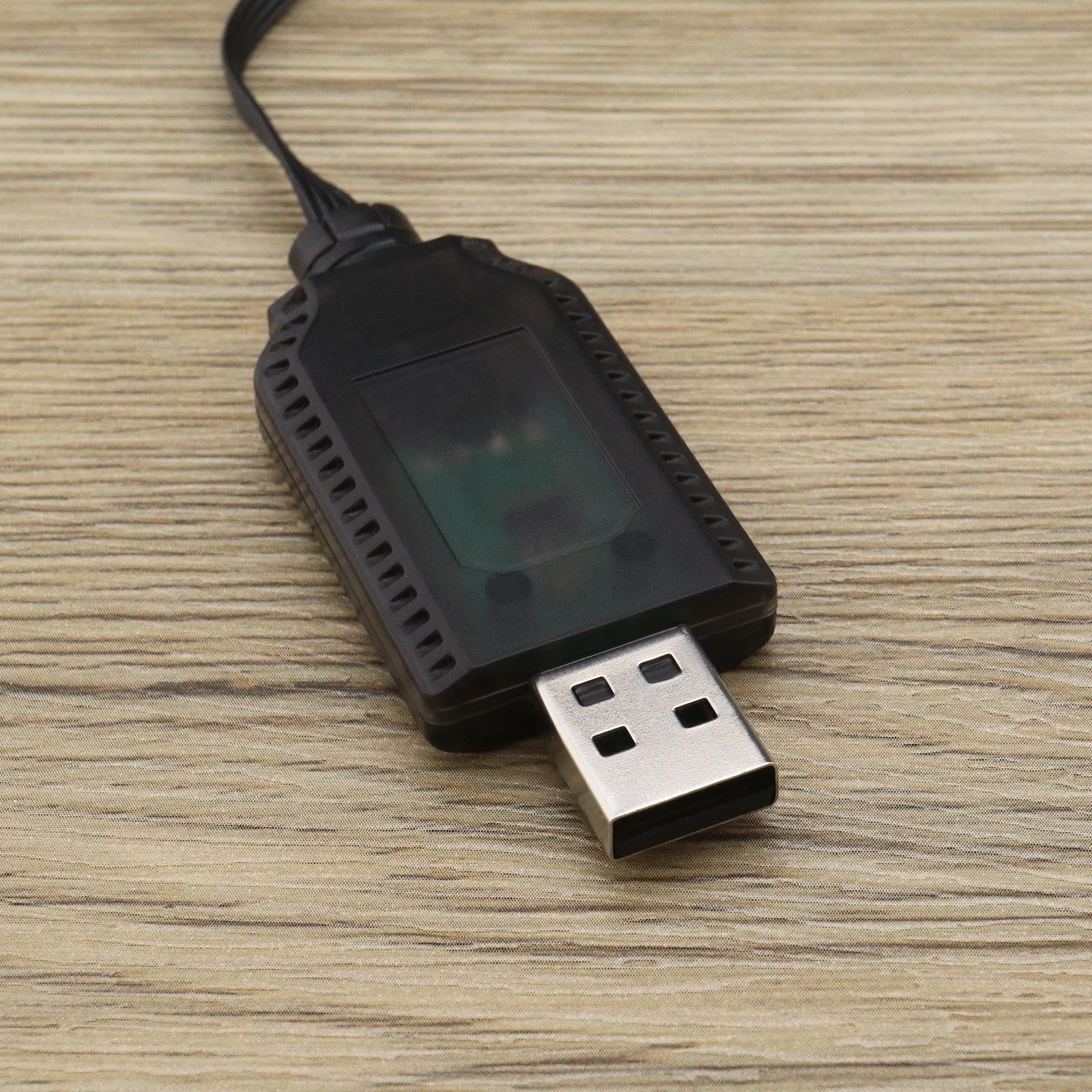 Micro Traders 5PCS USB Power Charger Cable 7.4V 1000mA Output USB RC Battery Charger Connector SM-4P Plug 53cm Length for RC Car Drones FPV Drone Quadcopters