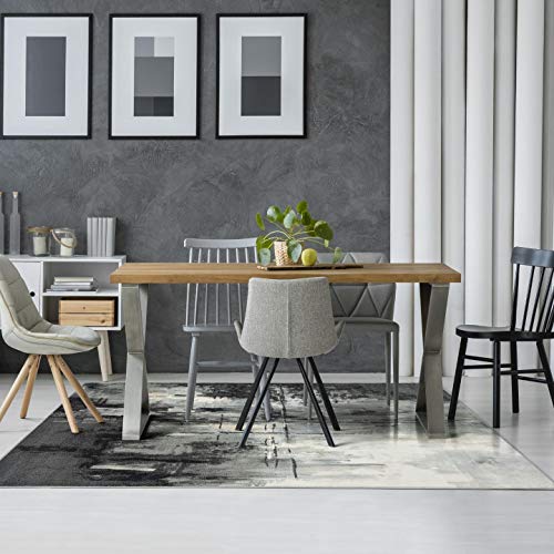 LUXE WEAVERS Olimpia Collection 6623 Anthracite Modern Abstract Area Rug 5x7