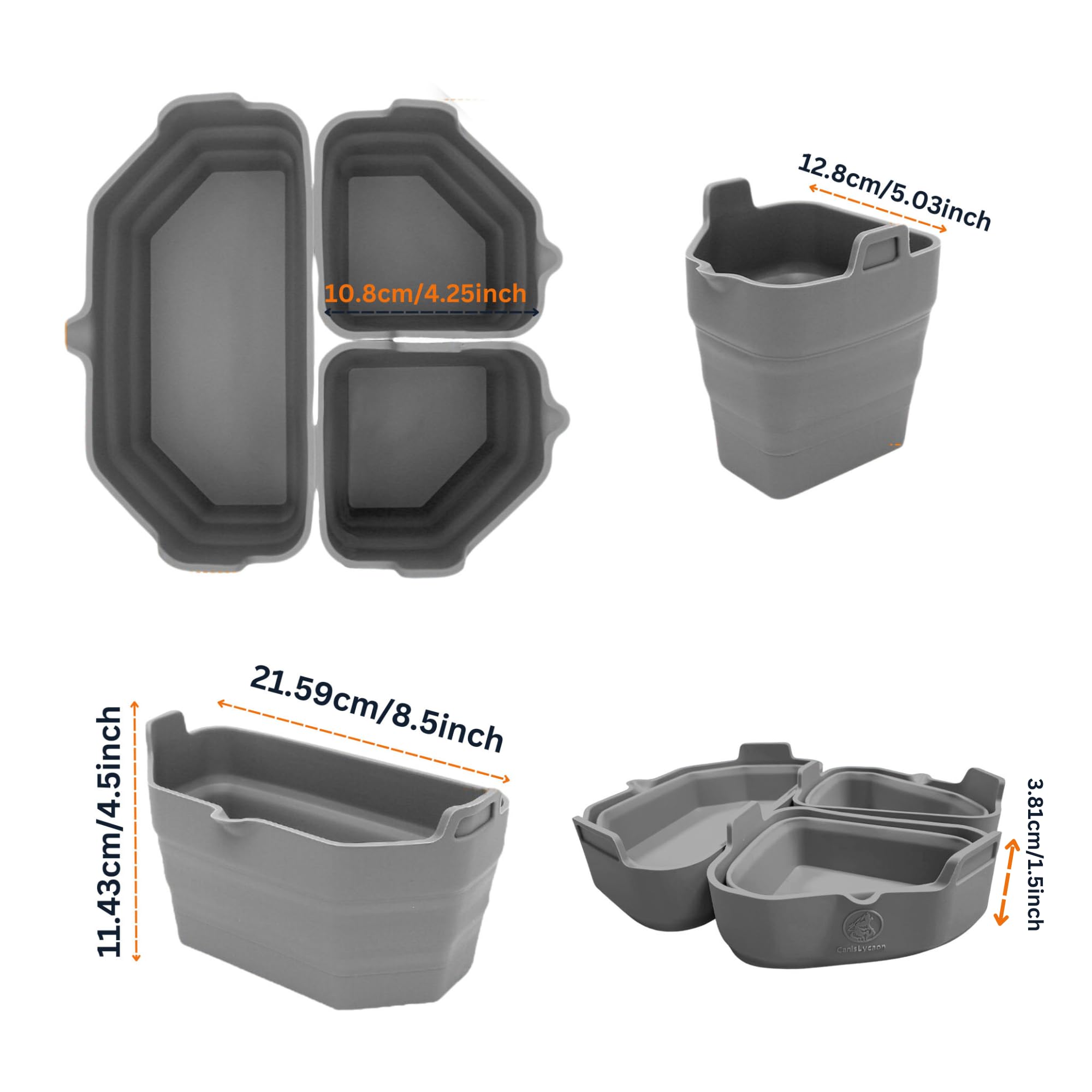 CANIS LYCAON Silicone Slow Cooker Liners Fit Crock Pot 6-8 QT crock pot dividers Allows to cook 3 Meals at once Time | Collapsible & Reusable Silicone Divider Insert, Dishwasher Safe & Leakproof