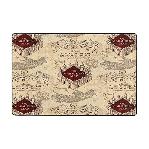 I Like Exercise Marauders Map Carpet Area Carpet Picnic Mat Beach Mat Bedroom University Dormitory Living Room Comfortable and Durable Decorative Carpet36 X24