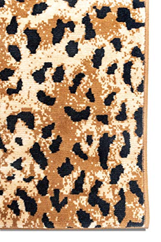Furnish my Place Leopard Print Area Rug - 7 ft. 8 in. x 11 ft., Beige, Rectangular Accent Rug with Contemporary Design