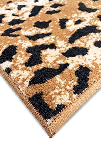 Furnish my Place Leopard Print Area Rug - 7 ft. 8 in. x 11 ft., Beige, Rectangular Accent Rug with Contemporary Design