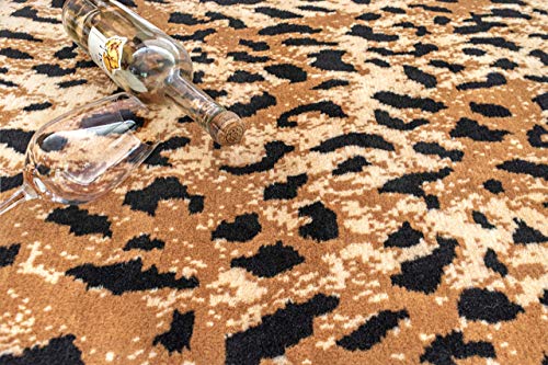 Furnish my Place Leopard Print Area Rug - 7 ft. 8 in. x 11 ft., Beige, Rectangular Accent Rug with Contemporary Design