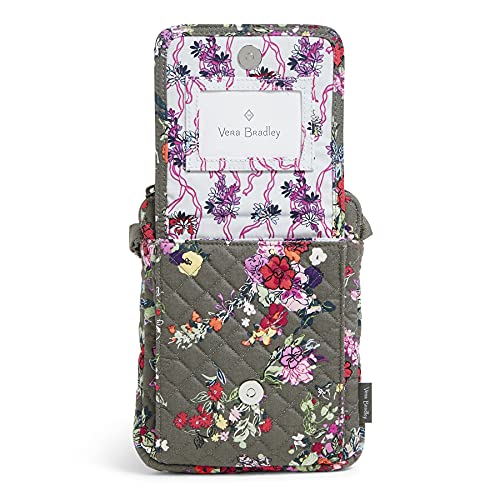 Vera Bradley Women's Cotton Mini Hipster Crossbody Purse With RFID Protection, Hope Blooms - Recycled Cotton, One Size