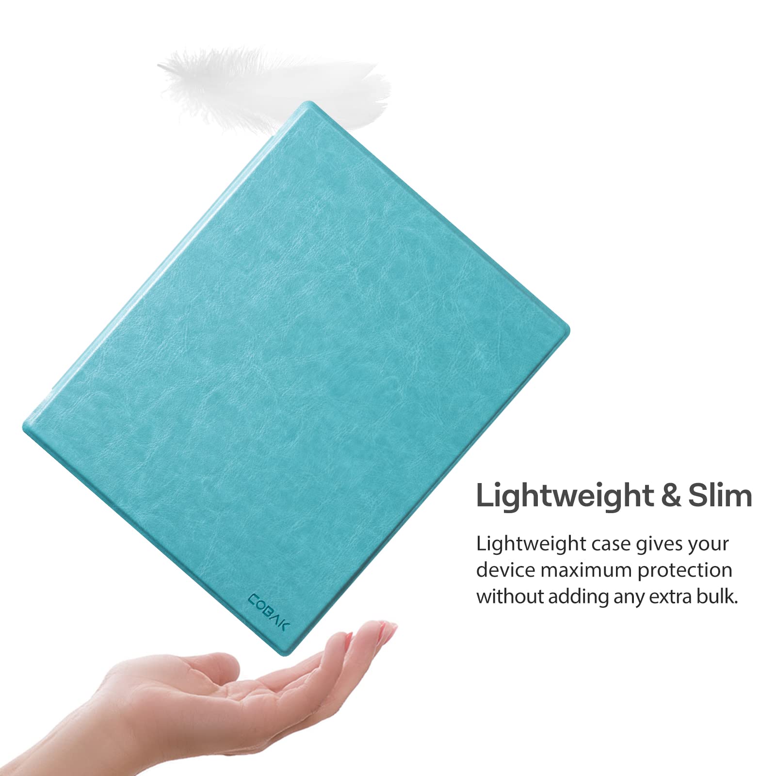 CoBak Case for Remarkable 2 Paper Tablet - Lightweight and Hard Back Shell Protective Book Folio Cover with Built-in Pen Holder - for 10.3" 2020 Released (SkyBlue)