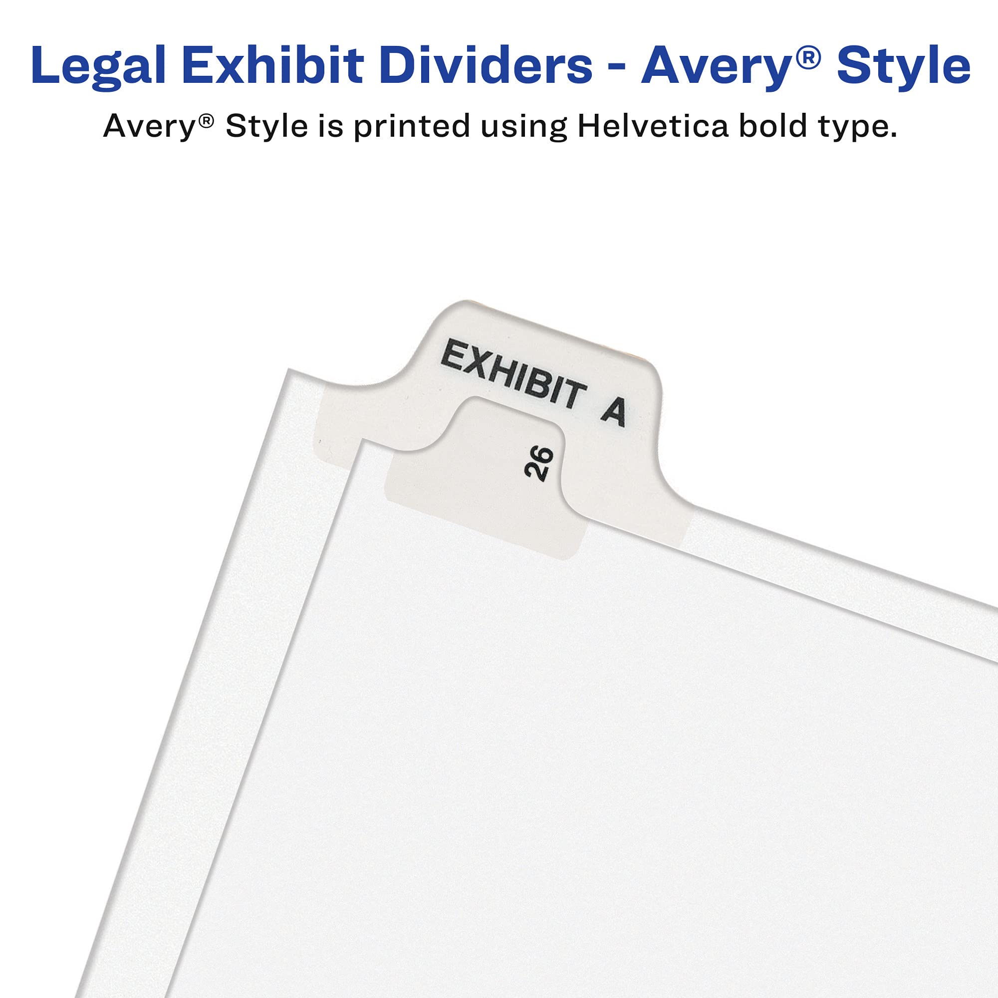 Avery Unpunched Legal Exhibit Dividers, Avery Style Helvetica Bold Type, Letter Size, Individual Side Tab #7, 25 Total (11917)