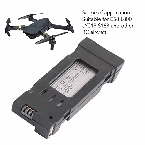 UPQRSG 5PCS 3.7V 1200Mah Lithium Battery for E58 L800 JY019 Quadcopter Spare Parts, Portable Drone Battery with 5 in 1 Charger Cable, RC Quadcopter Spare Part