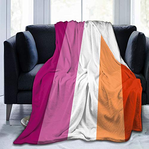 LGBT Gay Lesbian Flag Super Soft Fuzzy Warm Cozy Micro Fleece Blanket Air Conditioning Blankets Suitable for Sofa Bed Couch 50"x40"