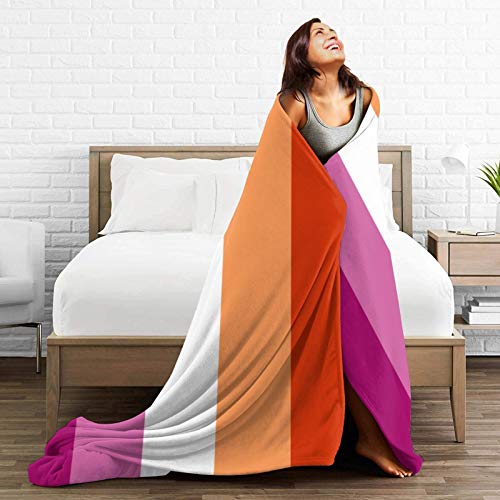 LGBT Gay Lesbian Flag Super Soft Fuzzy Warm Cozy Micro Fleece Blanket Air Conditioning Blankets Suitable for Sofa Bed Couch 50"x40"