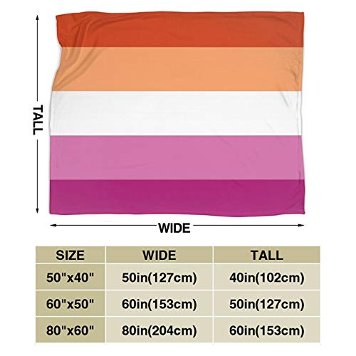 LGBT Gay Lesbian Flag Super Soft Fuzzy Warm Cozy Micro Fleece Blanket Air Conditioning Blankets Suitable for Sofa Bed Couch 50"x40"