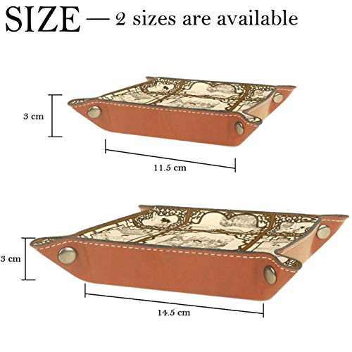 Lyetny Ancient Boudoir Storage Box Candy Holder Sundries Tray Desktop Storage Organizer Convenient for Travel,16x16cm