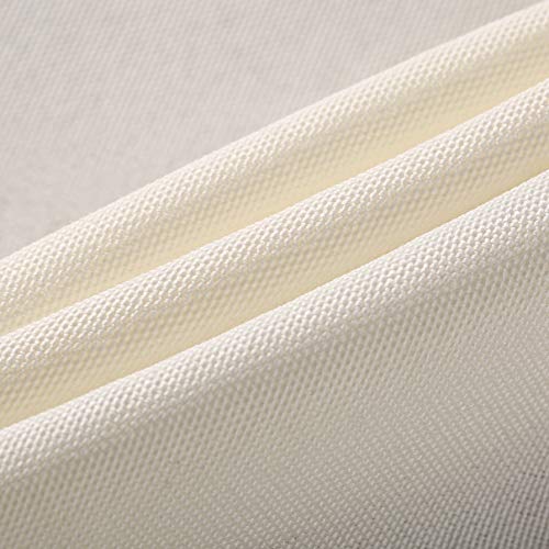 RUIBAO HOME Beige Cream(Light Yellow) Rectangle Tablecloth Spill and Waterproof Wrinkle Washable Polyester Tablecloth for Dining Table Kitchen, 60 x 85 Inches(60 x 85 in, Cream)
