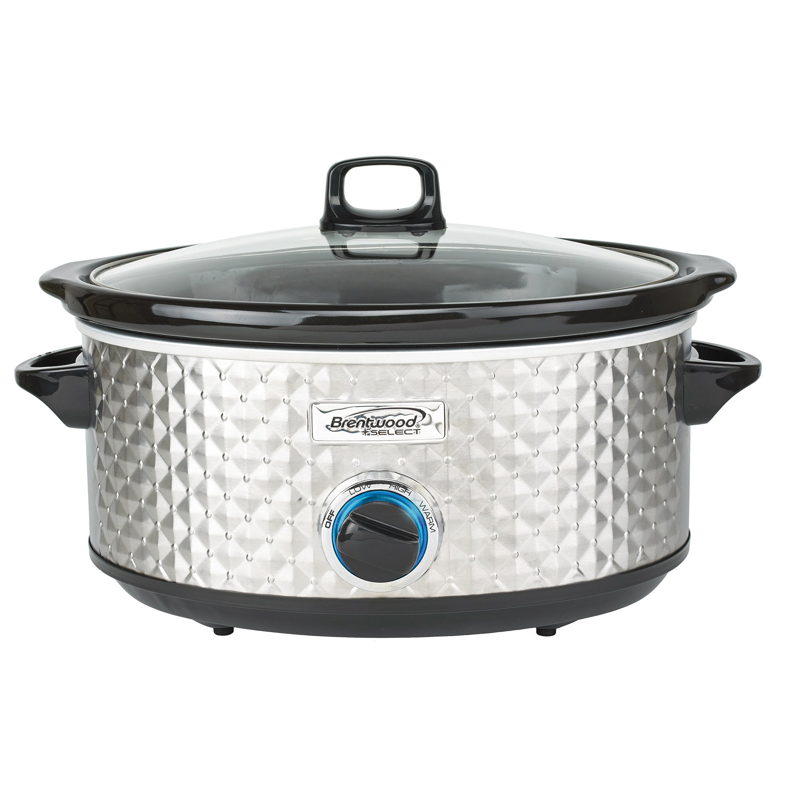 Brentwood Select Slow Cooker, 7 Quart, Silver