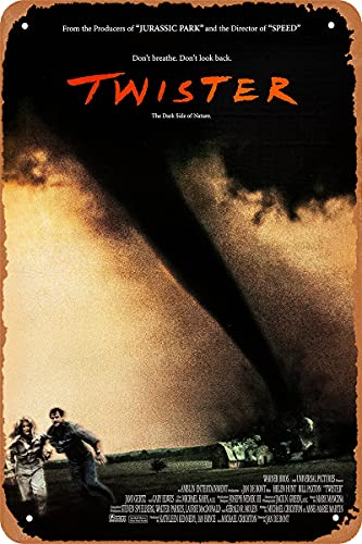 Fumtgsin Twister Movie Posters,Vintage Metal Tin Sign for Cafes Bar Pub Beer Club Wall Home Decor 12x8 Inch