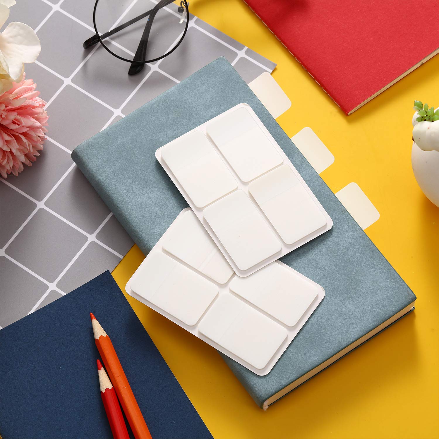 Sticky Index Tabs Page Marker Pop-up Page Flags Sticky Notes Tabs 1.6 x 1 Inch, White (400 Pieces)