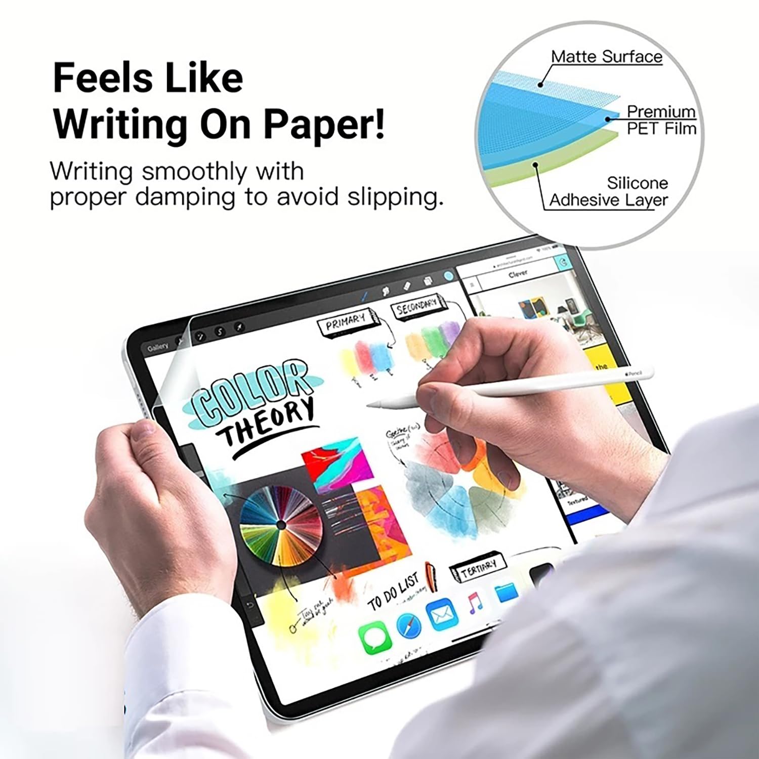TMahhbid [2 Pack] Paper-Feel Screen Protector for Microsoft Surface Pro 9 2022/ Surface Pro 8/ Surface Pro X 13 Inch, Anti-Glare/Writing Smooth PET Protective Film for S-Pen - Matte