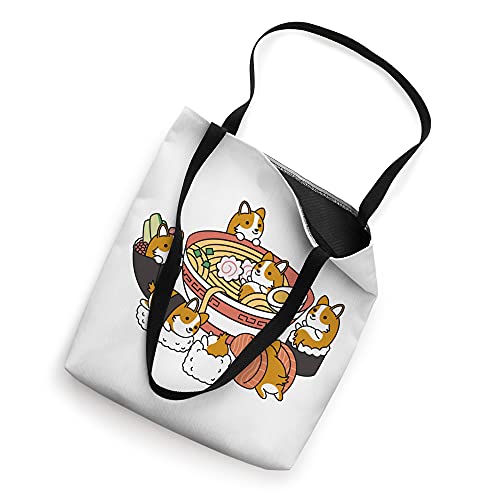 Ramen Sushi Corgi Dog Tote Bag