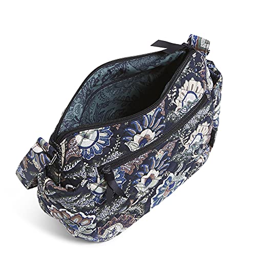 Vera Bradley Women's Cotton on the Go Crossbody Purse, Java Navy Camo - Recycled Cotton, One Size