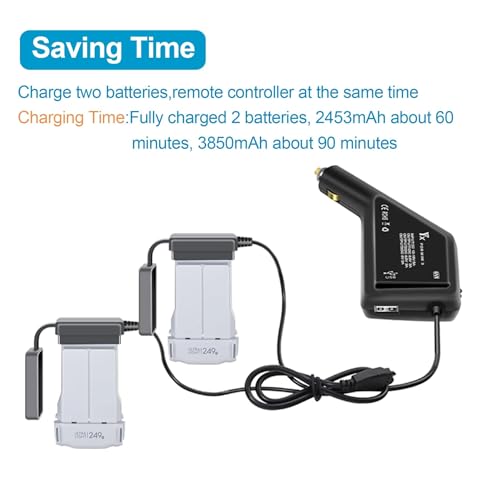 3 in 1 Car Charger for DJI Mini 3/3 Pro for DJI RC Remote Controller Battery Drone Accessories