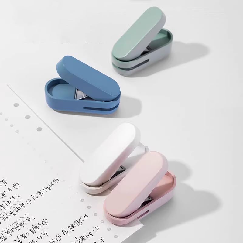 Mini Small Hole Puncher Pink Color, 10 Sheet Paper Hole Puncher Capacity Single Hole Puncher for Office Use Or Gift for Students (Pink)