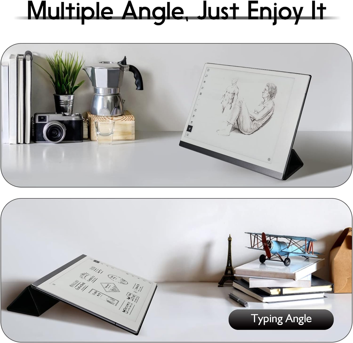 Case for Remarkable 2 Paper Tablet 10.3" 2020 Released, Book Folio Design with Bulit-in Magnet, PU Leather Lightweight Cover Only for Remarkable 2 Beige