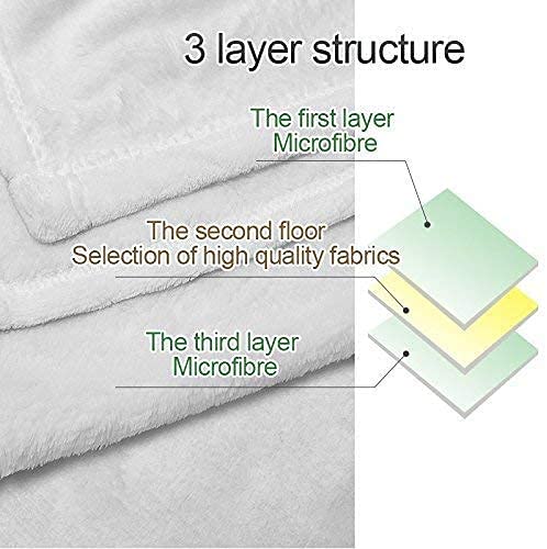 HommomH 60"x80" Blanket Soft Fluffy Fleece Throw for Sofa Bed Tiger Leopard Lion
