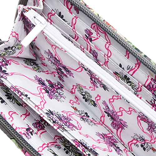 Vera Bradley Women's Cotton Accordion Wristlet With RFID Protection, Hope Blooms - Recycled Cotton, One Size