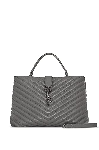 Rebecca Minkoff womens Edie Lg Top Handle satchel, Graphite, One Size US