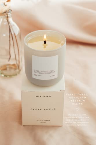 Sisu Scents | Fresh Focus | Sicilian Lemon, Jasmine & Lemon Flower | Luxury Scented Jar Candle | Made in California | Vegan & Clean Burning | 8oz