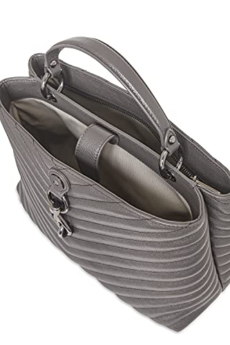 Rebecca Minkoff womens Edie Lg Top Handle satchel, Graphite, One Size US