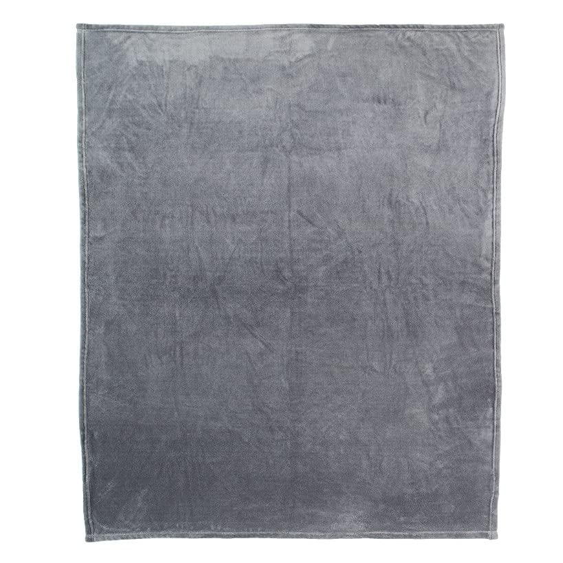 The Lakeside Collection Comfy Blanket Set - Plush Throw & Sock Set for Soft Cozy Relaxation - Stone Gray