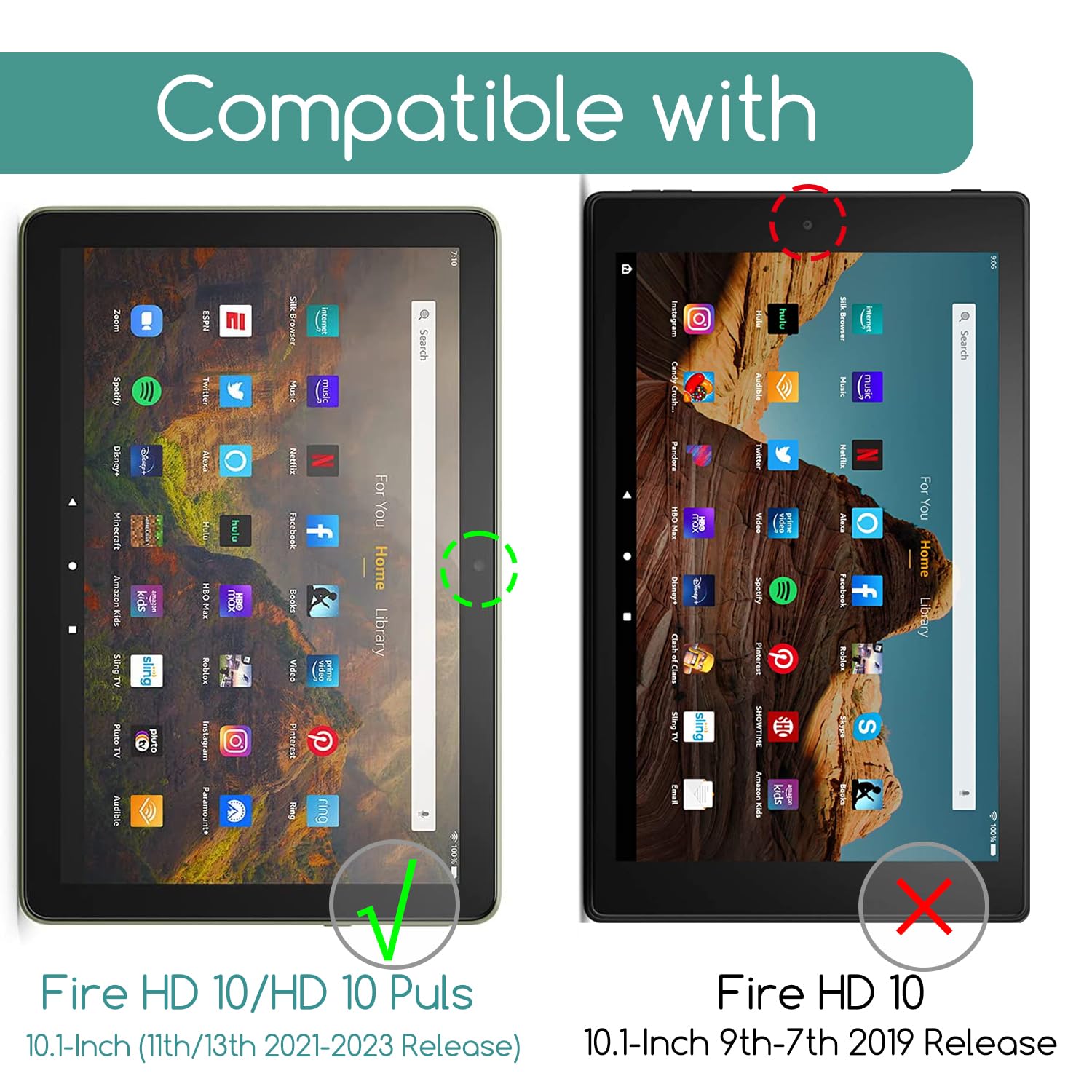 KEANBOLL 2-Pack Paper Screen Protector for Fire HD 10/Fire HD 10 Plus 10.1 Inch (13th-11th Generation 2023-2021 Release) Anti Glare Matte & Writing Like On Paper & Compatible with Pencil
