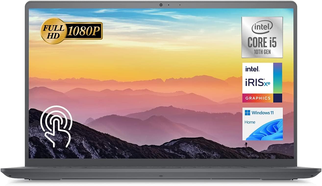 2023 Newest Dell Inspiron Laptop, 15.6" FHD IPS Touchscreen, Intel Core i5-1155G7(Beats i7-1065G7) Processor (Quad-core), 12GB RAM, 256GB SSD, Wi-Fi, Bluetooth, Windows 11 Home, Carbon Black