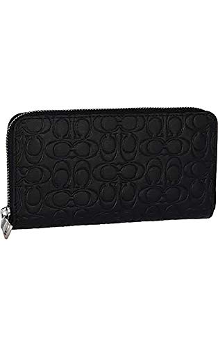 Coach Black Accordion Wallet In Signature Leather
