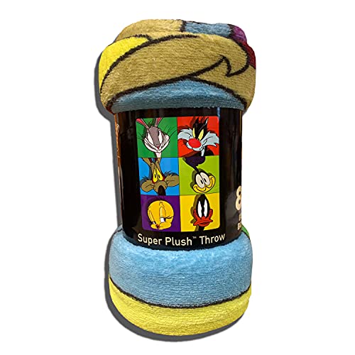 New Warner Bros Looney Tunes Expressive Toons Soft Plush Blanket 46" x 60''
