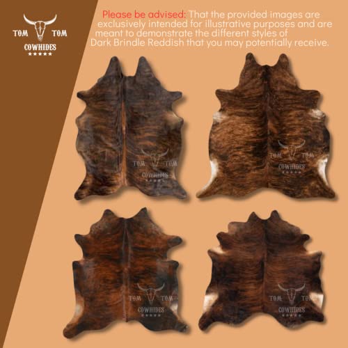 TomTom Cowhides Dark Brindle Reddish 6x6