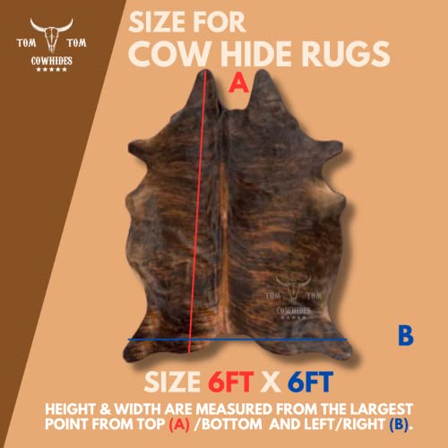 TomTom Cowhides Dark Brindle Reddish 6x6